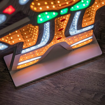 60cm Standing Christmas Gingerbread Man Infinity Decoration with Multi ...