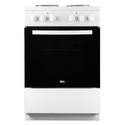 60cm White Electric Cooker With 4 Zone Plate Hob - ESXB60W