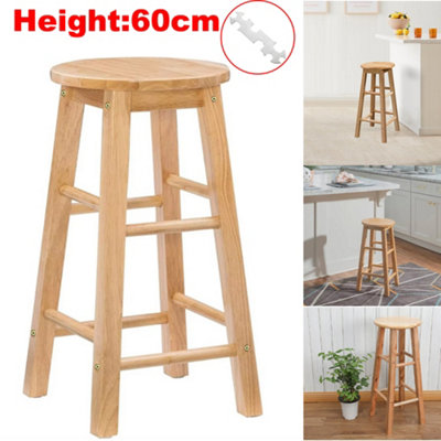 60cm Wooden Bar Stool - Ideal for Kitchens & Breakfast Bars