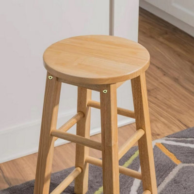 60cm Wooden Bar Stool - Ideal for Kitchens & Breakfast Bars