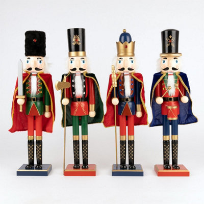 60cm Wooden Nutcrackers Figures Christmas Ornament Any One | DIY at B&Q