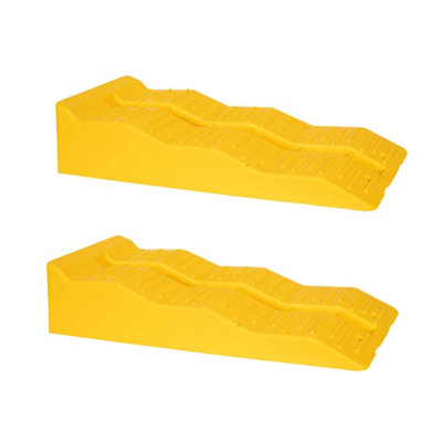 60cm x 10cm Set of 2 Yellow Plastic Heavy Duty RV Campervan Leveller ...