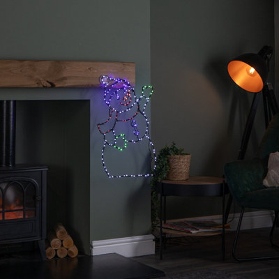 60cm x 38cm Light up FlexiBrights Christmas Snowman with 177 Multi ...