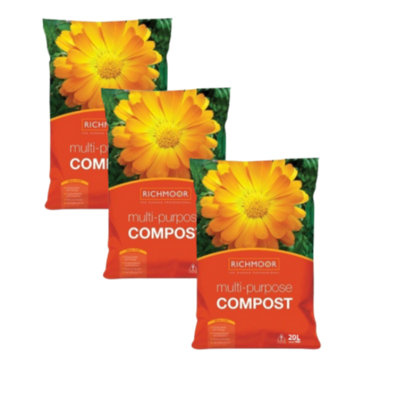 60L Richmoor Multi Purpose Compost Garden Plants Potting Soil 3 x 20L