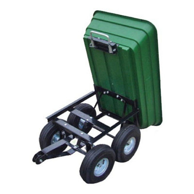 60L Tipping Garden Cart 250kgs Wheelbarrow Dump Trolley Utility Truck ...