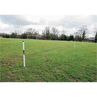 60m - 6 Pole Crowd Barrier Set - Spectator Perimeter Picth Barricade ...