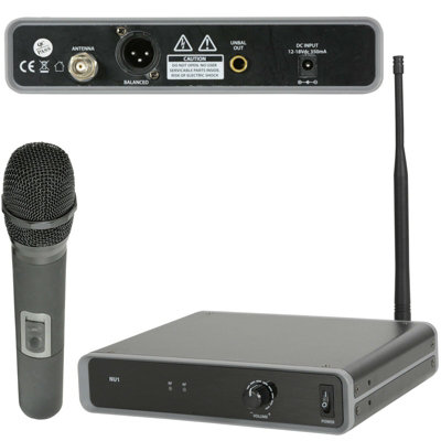 60m Wireless Microphone Receiver System UHF Handheld Dynamic Karaoke ...