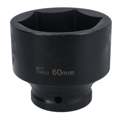 60mm 3/4in Drive Metric Shallow Impact Wheel Nut Socket 6 Sided Single ...