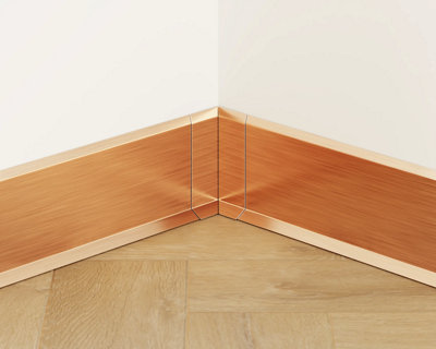 60mm Internal Modular Steel Corner for Steel Skirting Boards - Copper ...