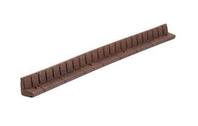 60pcs Brown Mower Edge Lawn Edging Rubber Garden Border - Half Pallet
