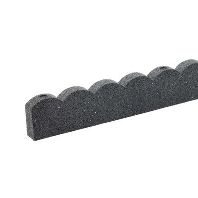 60pcs Grey Scallop Lawn Edging Rubber Gaden Border - Half Pallet