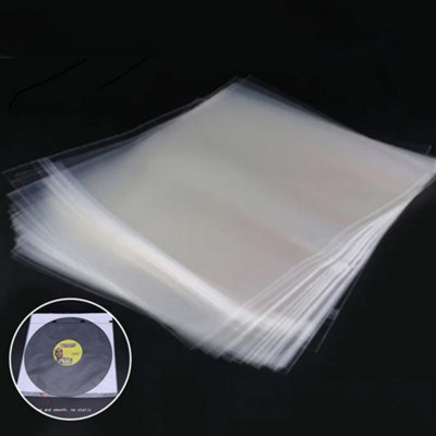 60Pcs Premium 12" Clear Plastic Vinyl Record Outer Sleeves Slimline LP ...