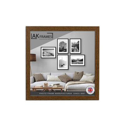 60x60cm Dark Oak Poster Frame - Modern Picture Frame for Wall Art ...