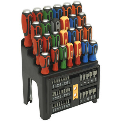 61 PACK - Hammer Through Screwdriver Nut Driver & Bit Set - Strike Cap ...