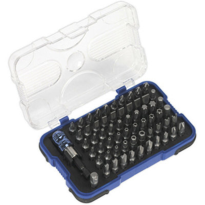 62 Pc Power Tool Security Bit Set - Quick Release Chuck - Plastic ...