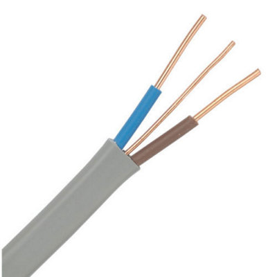 6242Y 4.0mm Grey Twin & Earth Cable, 32 Amps, 1m