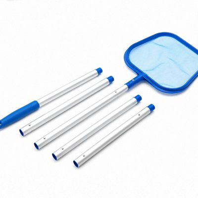 63cm Pool Leaf Skimmer with Fine Mesh Net, Lightweight Aluminium Pool ...