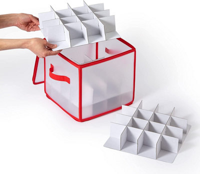 64 Bauble Storage Box With Carry Handles