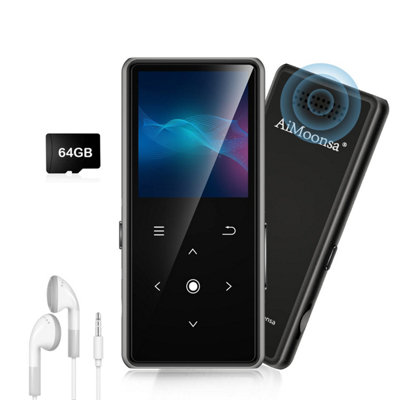 64 gb Mp 3 Player with Bluetooth 5.2, AiMoonsa Music Built-in HD ...