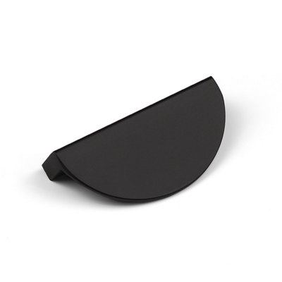 64mm Matt Black Cup Cabinet Handle Half Moon Kitchen Cupboard Door ...