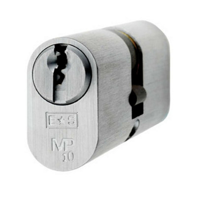 64mm Oval Double Cylinder Lock Master Key 10 Pin Satin Chrome Door Lock ...