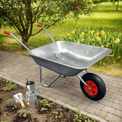 65L Steel Heavy Duty Garden Wheelbarrow