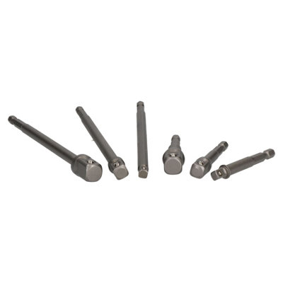 65mm + 150mm Socket Adapter Adaptor Hex Extension Set 1/4" 3/8" 1/2" 6pc