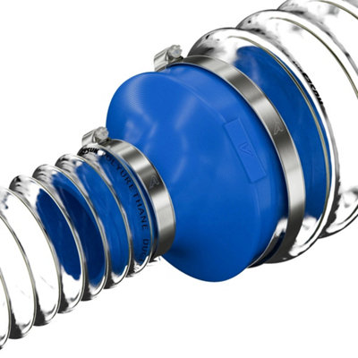 65mm to 50mm, Blue - Reducing Male Connector for Polyurethane Ducting ...
