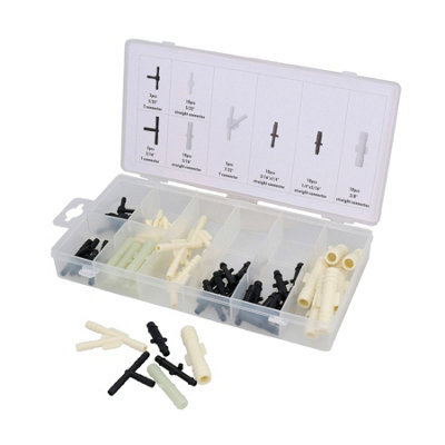 65pc Hose Vacuum Line Connector Hose Tail Attachment Y T Straight ...