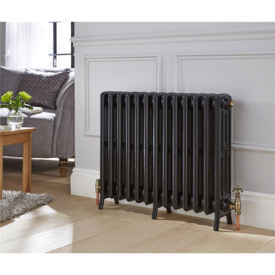 660mm (H) x 1020mm (W) - Cast Iron Horizontal Radiator (Rome) - (0.66m ...