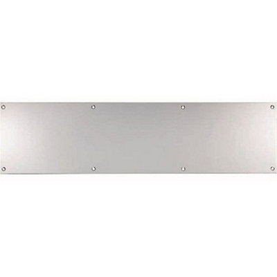 675mm x 150mm Plain Door Kickplate - Satin Stainless Steel Kick Plate ...