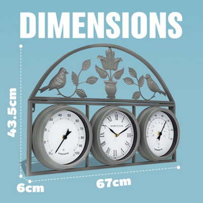 outdoor clock barometer thermometer