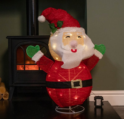 68cm Battery Powered Collapsible Santa Figure 49 Static Warm White LEDs