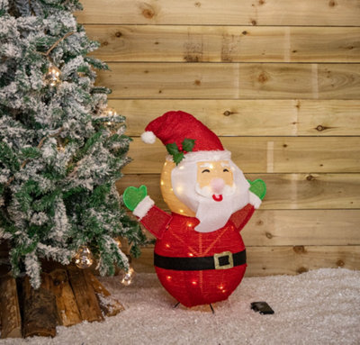 68cm Battery Powered Collapsible Santa Figure 49 Static Warm White LEDs
