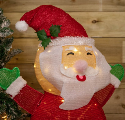 68cm Battery Powered Collapsible Santa Figure 49 Static Warm White LEDs