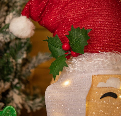 68cm Battery Powered Collapsible Santa Figure 49 Static Warm White LEDs