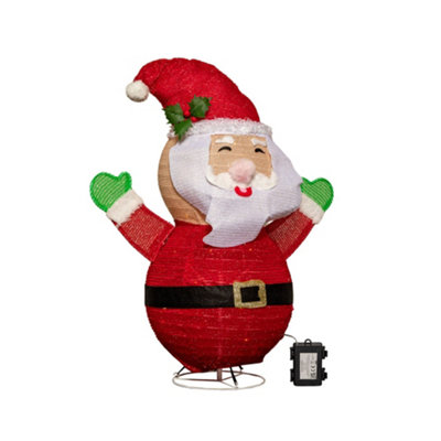68cm Battery Powered Collapsible Santa Figure 49 Static Warm White LEDs