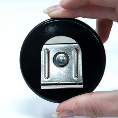 68mm dia x 10mm high Cable Holding Magnet With Clip - 11.7kg Pull (Pack ...