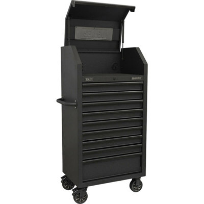 690 x 460 x 1395mm 9 Drawer Tool Chest - Heavy-Duty Black Mobile ...