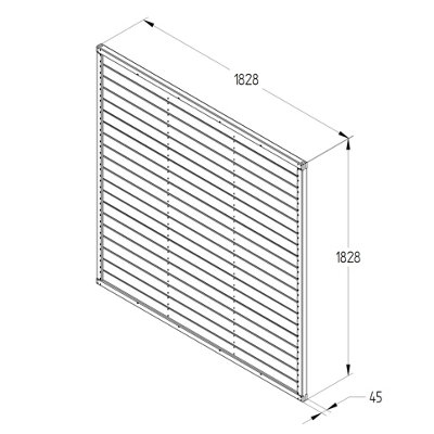 6ft (1.83m x 1.83m) Pressure Treated Horizontal Tongue and Groove Fence ...