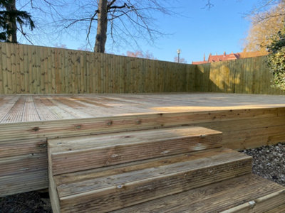 6FT (1.83m x 1.83m) Vertical Fencing Panel - Pressure Treated 12mm ...