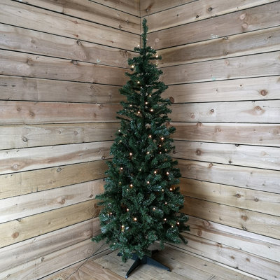6FT 1.8m Prelit Breckenridge Pine Christmas Tree 130 Multi Action Warm ...