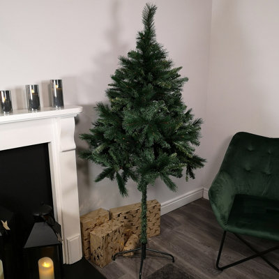 6ft (1.8m) Premier PVC Space Saving Christmas Parasol Tree with 408 ...
