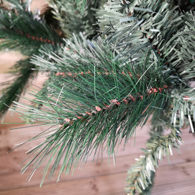 6ft (1.8m) Premier PVC Space Saving Christmas Parasol Tree with 408 ...