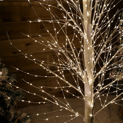 6ft (1.8m) White Modelling Micro Dot Tree with 1,300 Twinkling LEDs in ...