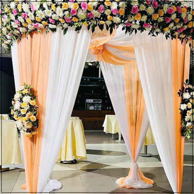 6ft - 10ft Pipe and Drape Backdrop Stand 10ft Circular Pipe for ...