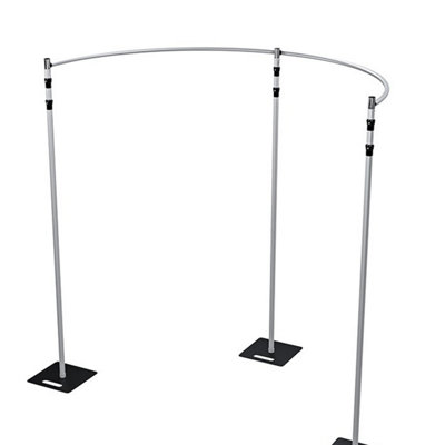 6ft - 10ft Portable Pipe and Drape Curved Backdrop Stand with ...