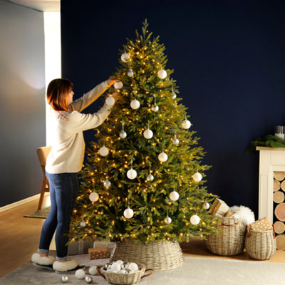 6ft 180cm ROCKY MOUNTAIN PINE PREMIUM PRE LIT ARTIFICIAL CHRISTMAS TREE 340 PRE LIT LED LIGHTS