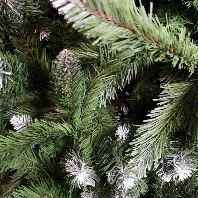 6ft (180cm) Snowtime PVC Upside Down Frosted Green Snow Tipped ...