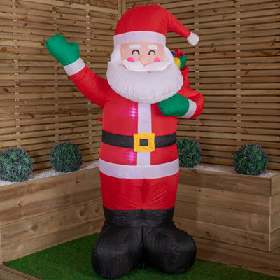6ft (190cm) LED Christmas Inflatables Outdoor Santa Claus With Gifts ...